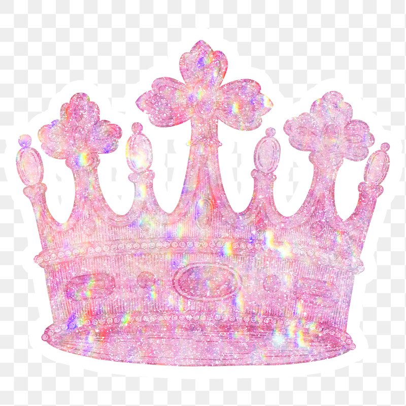 Pink Princess Crown Border