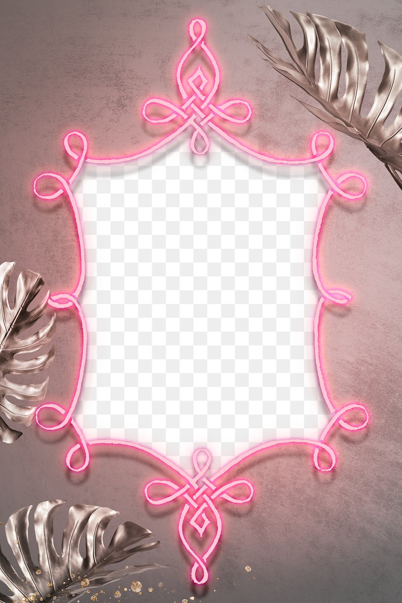 Pink filigree frame border png | Free PNG Sticker - rawpixel