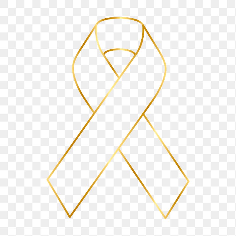 Gold Cancer Ribbon Clip Art
