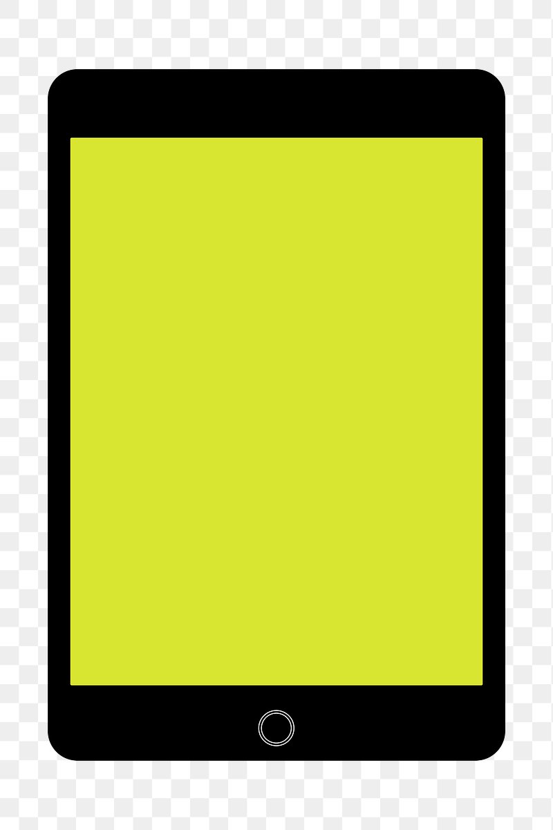 White Ipad Transparent Background