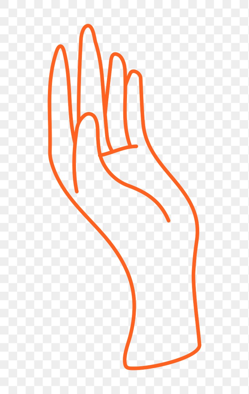 Waving hand png sticker, minimal | Free PNG Sticker - rawpixel