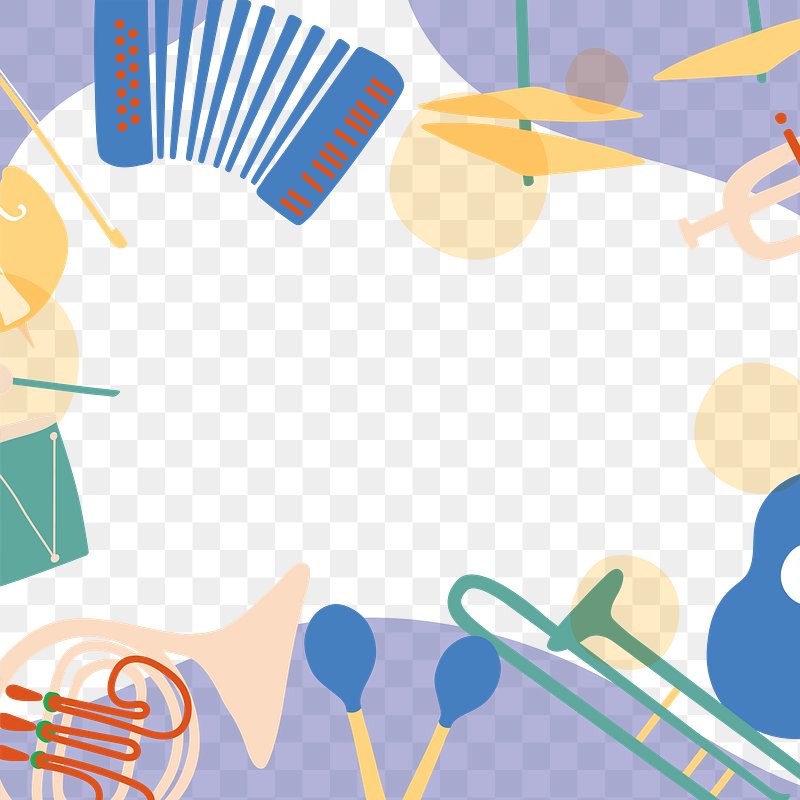 Music frame png background, retro | Free PNG Sticker - rawpixel