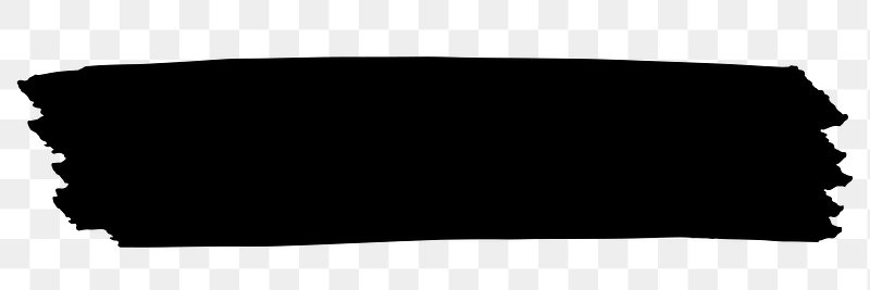 Brush banner png sticker in black | Free PNG Sticker - rawpixel