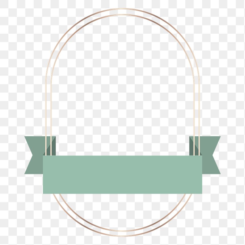 Oval frame in ribbon banner badge png