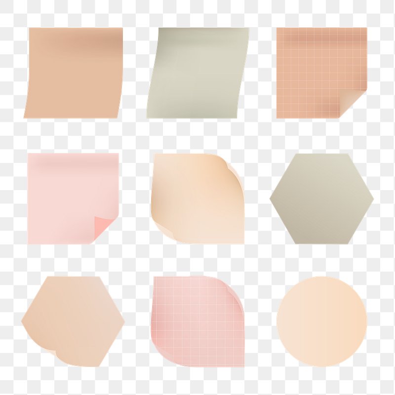 Sticky note set png