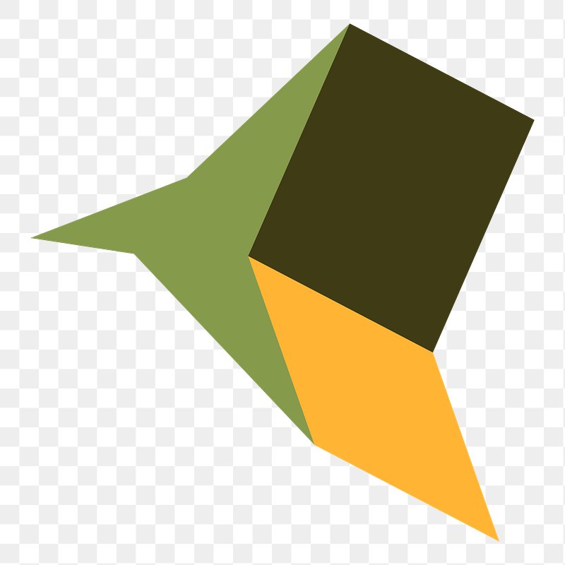 Retro green geometrical shape transparent | Free PNG Sticker - rawpixel