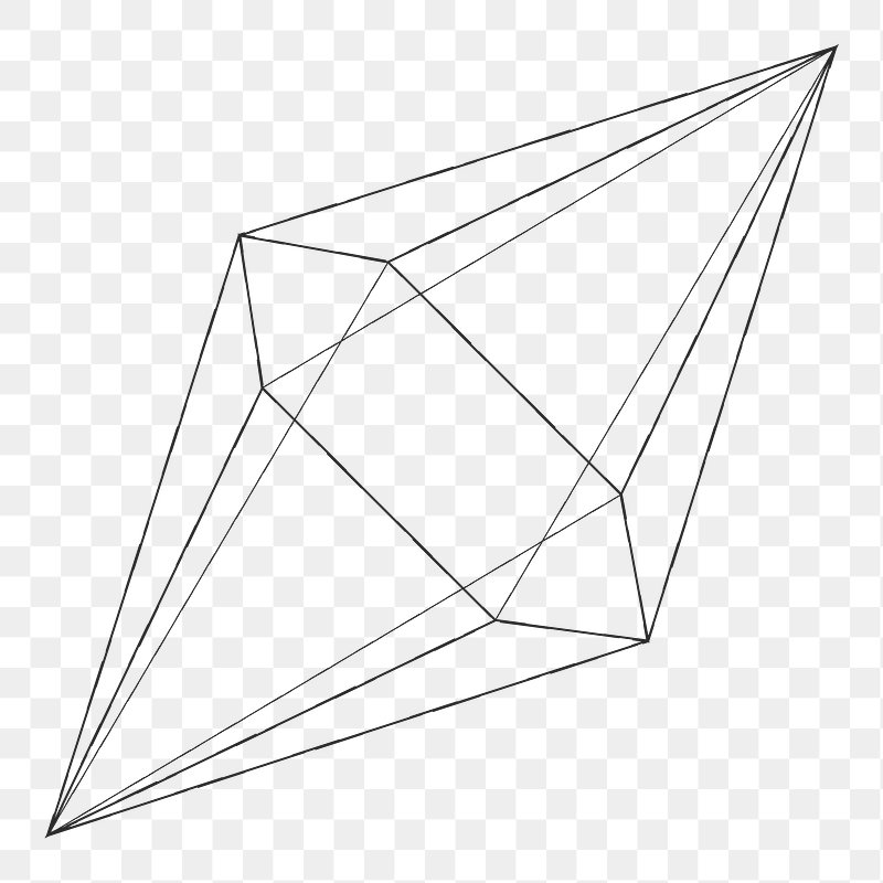 3D hexagonal bipyramid design element | Free PNG Sticker - rawpixel