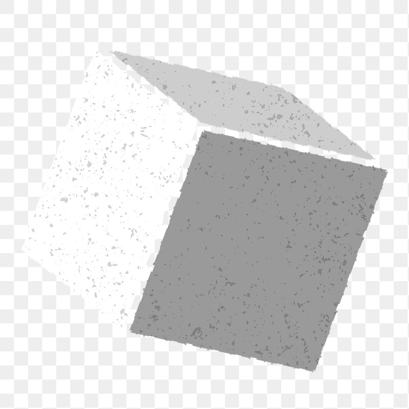 Gray 3D geometric cube design | Free PNG Sticker - rawpixel