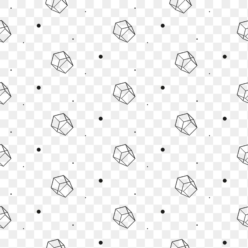 Seamless 3D geometric pentagon pattern design element