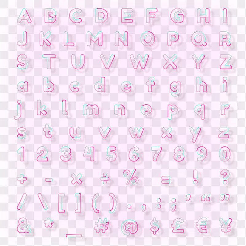Neon Font PNG Punctuation Images | Free Photos, PNG Stickers ...