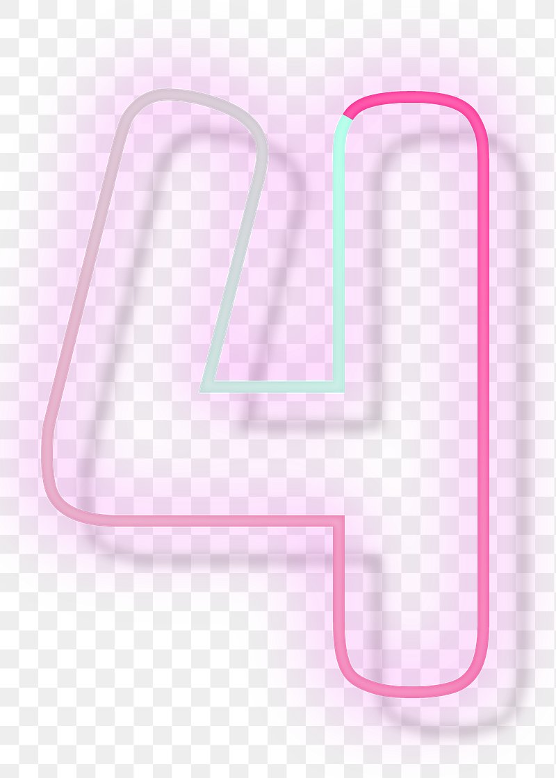 Number 4 Layered Text Effect PNG Font Images | Free Photos, PNG ...