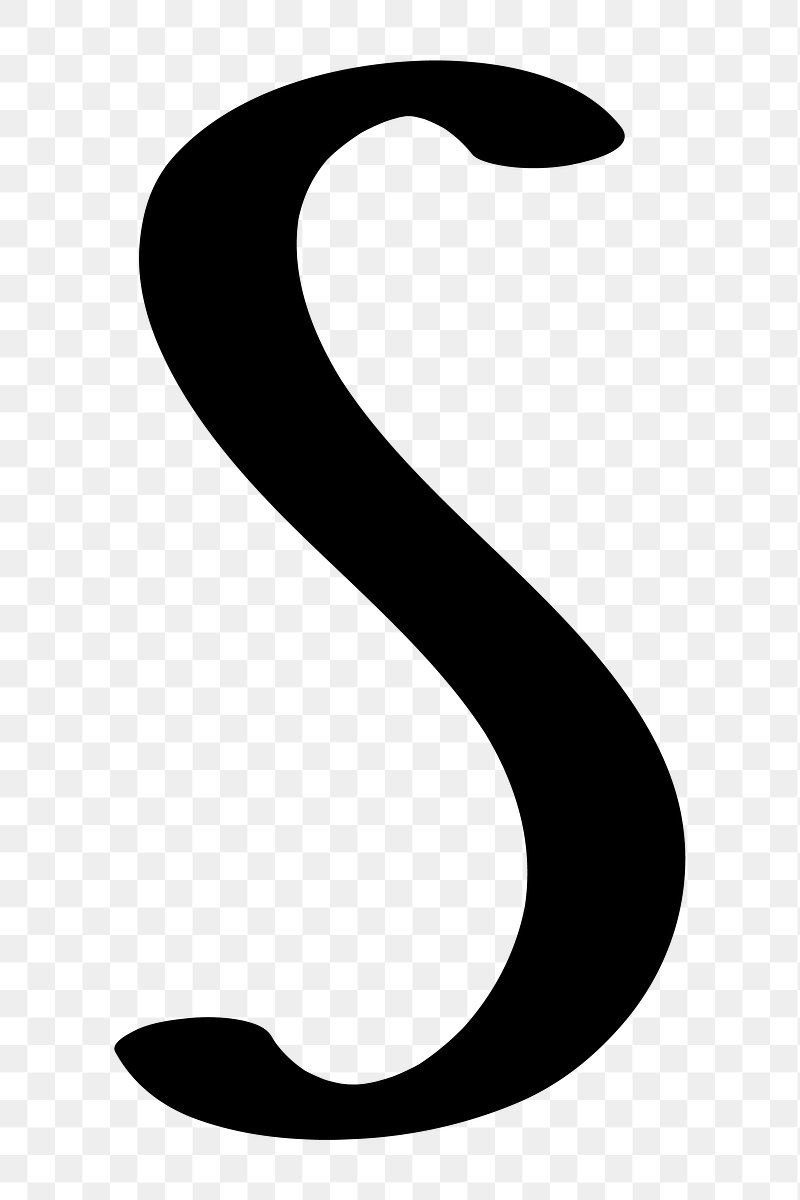 Black S Letter PNG Images | Free Photos, PNG Stickers, Wallpapers ...