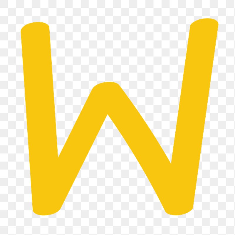 Letter W PNG Yellow Images | Free Photos, PNG Stickers, Wallpapers ...