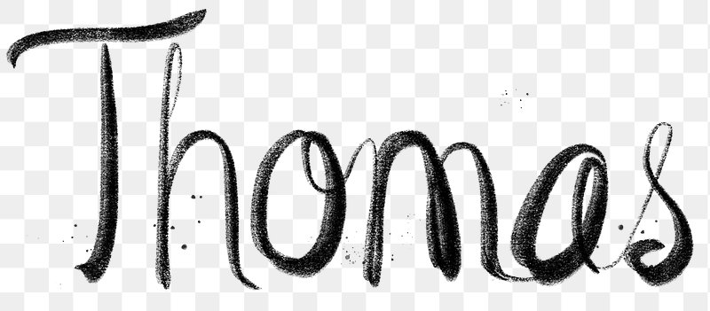 Thomas hand drawn font png | Free PNG - rawpixel
