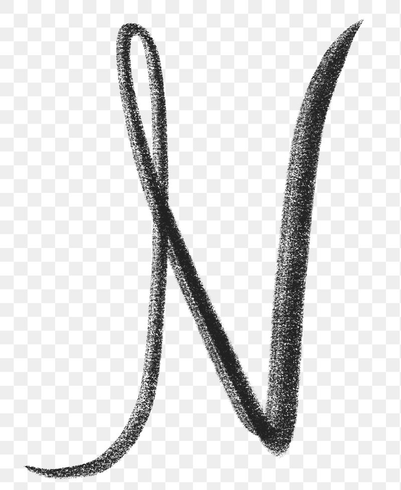Letter N Cursive Typography PNG Font Images | Free Photos, PNG Stickers ...