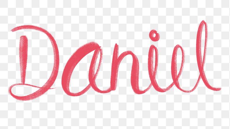 Daniel Typography PNG Images | Free Photos, PNG Stickers, Wallpapers ...