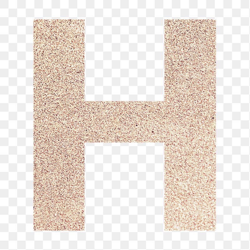 H glittery font png