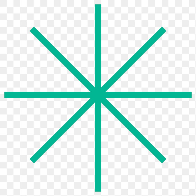 Png asterisk geometric green shape | Free PNG Sticker - rawpixel