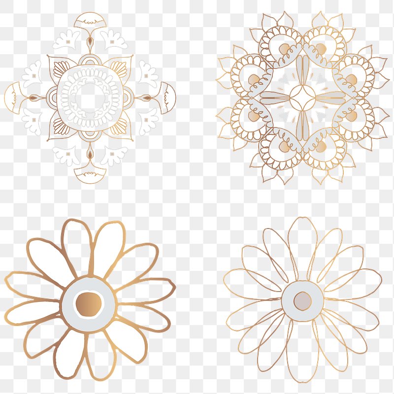 Gold Mandala png sticker floral | Free PNG - rawpixel
