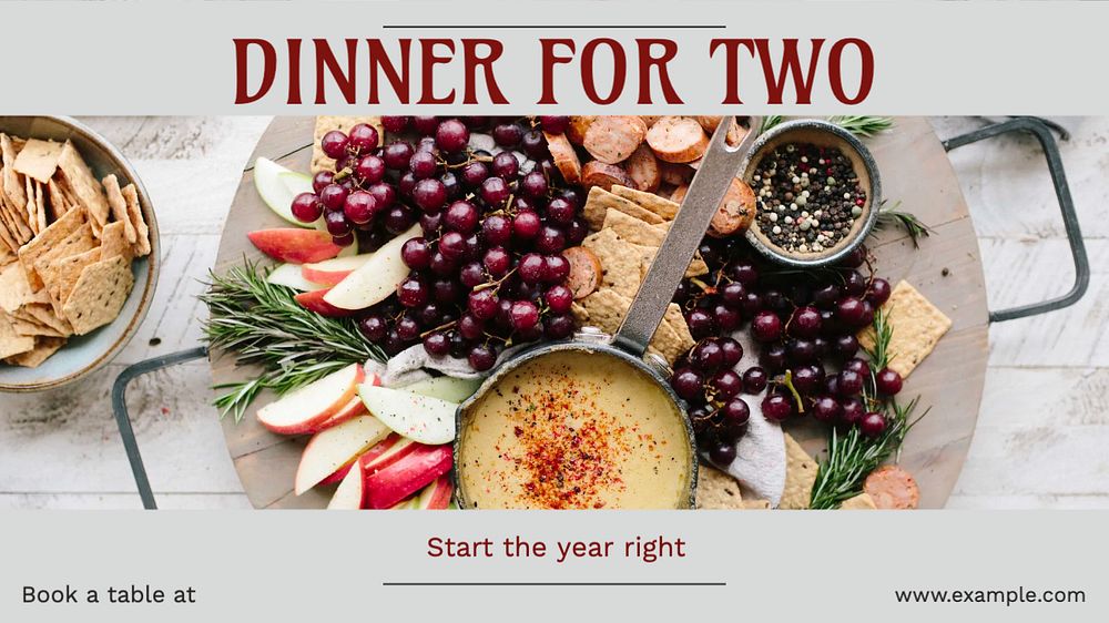 Dinner date blog banner template, | Premium Editable Template - rawpixel