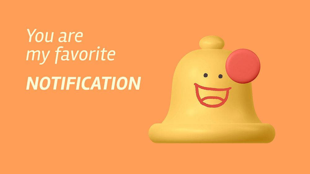 Favorite notification Powerpoint presentation template, | Premium ...