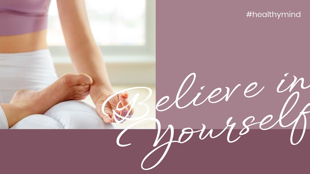 Believe yourself banner template, inspirational | Premium Editable ...
