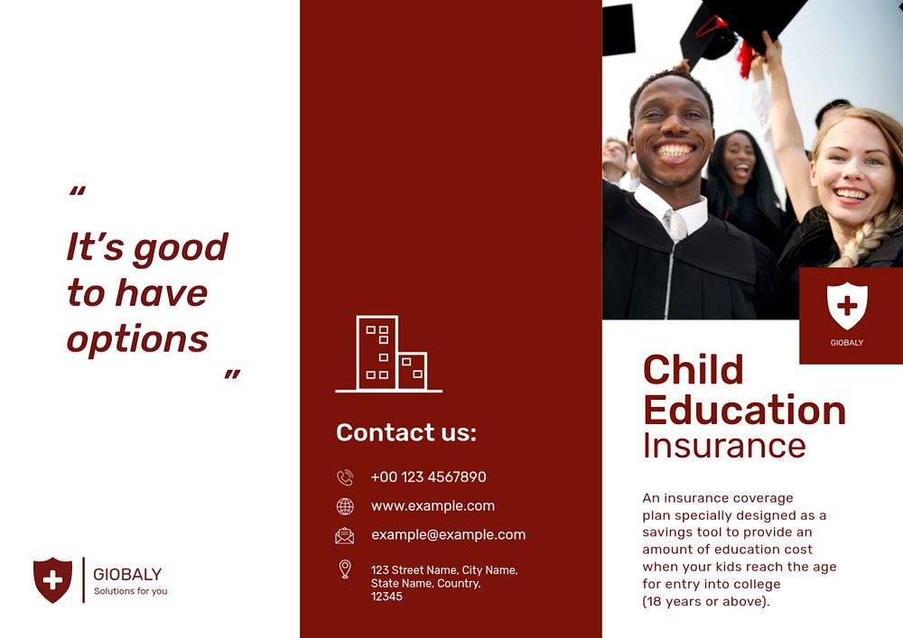 Education insurance brochure template, diversity | Premium Editable ...