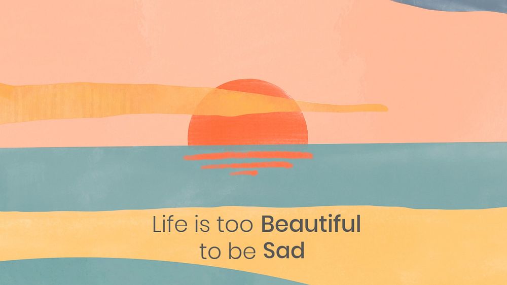 Life quote desktop wallpaper template, | Premium Editable Template ...