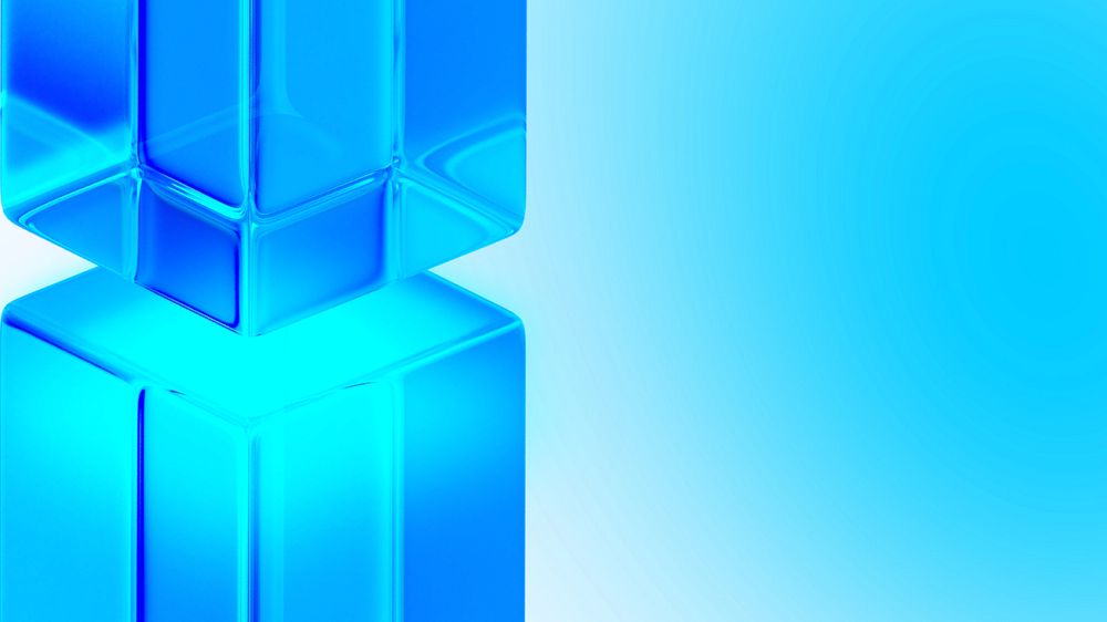 Editable blue glass pillar desktop | Premium Editable Design - rawpixel
