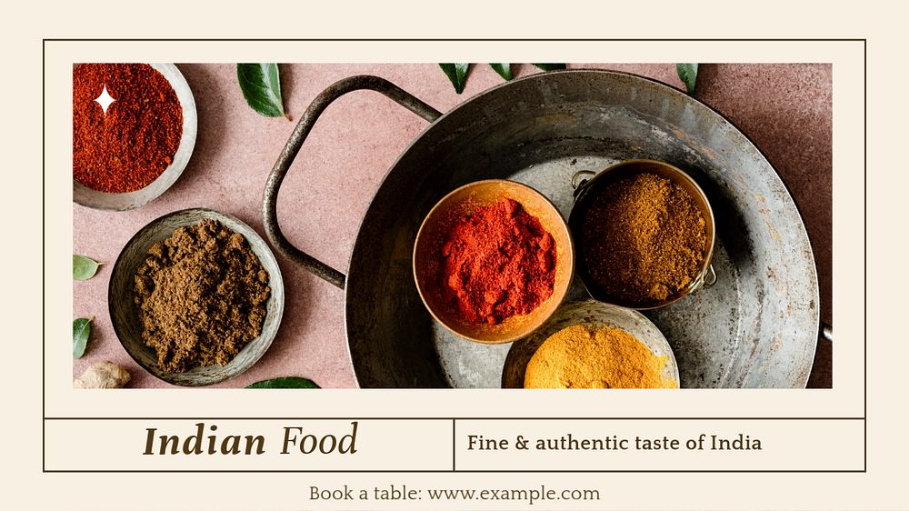 Indian food blog banner template, | Premium Editable Template - rawpixel