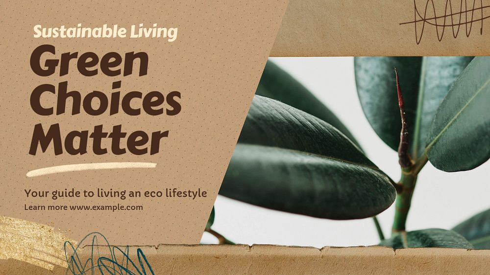 Eco lifestyle blog banner template, | Premium Editable Template - rawpixel
