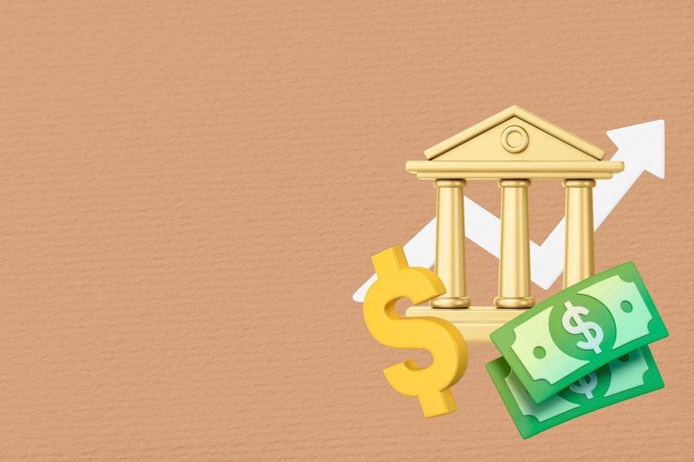 Stock market increase background, 3D | Free Editable Design - rawpixel