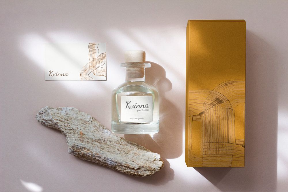 Perfume business card mockup, editable | Premium Mockup Generator ...