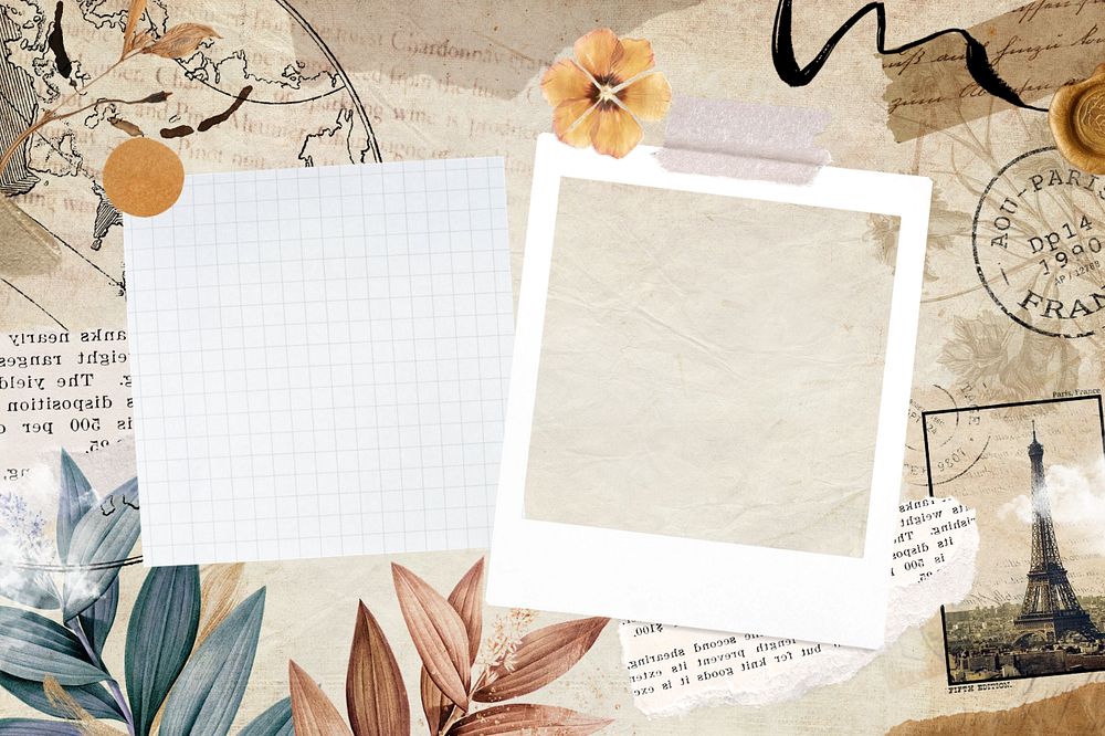 Vintage instant photo frame background, | Premium Editable Design ...