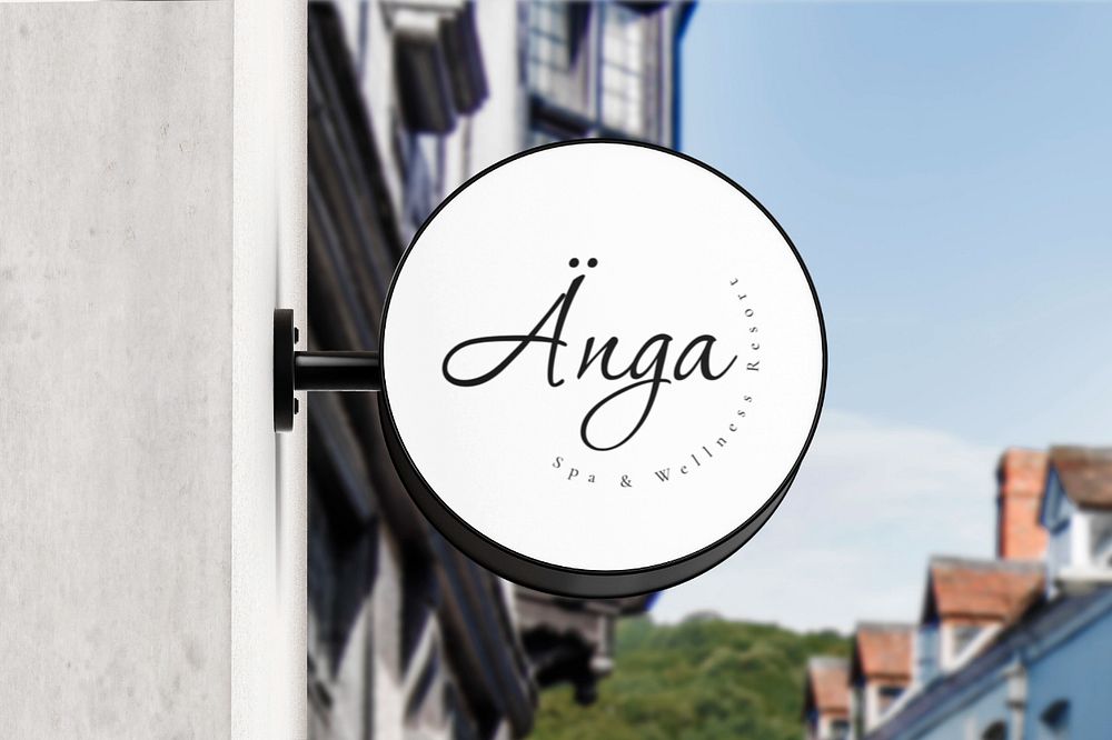 3D wall sign mockup, customizable | Premium Mockup Generator - rawpixel