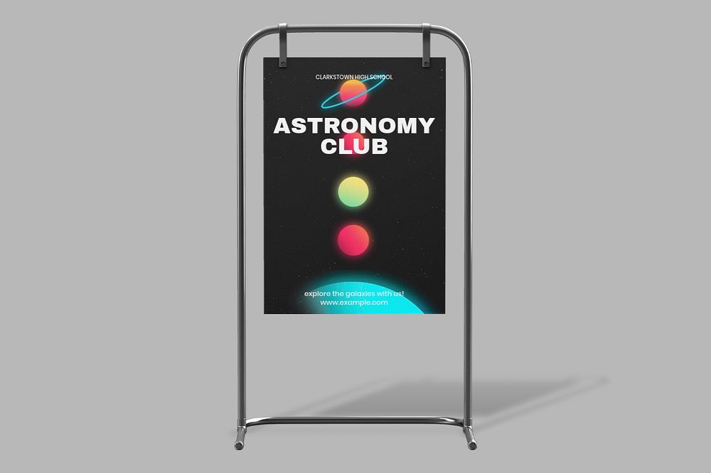 3D poster stand sign mockup, | Premium Mockup Generator - rawpixel