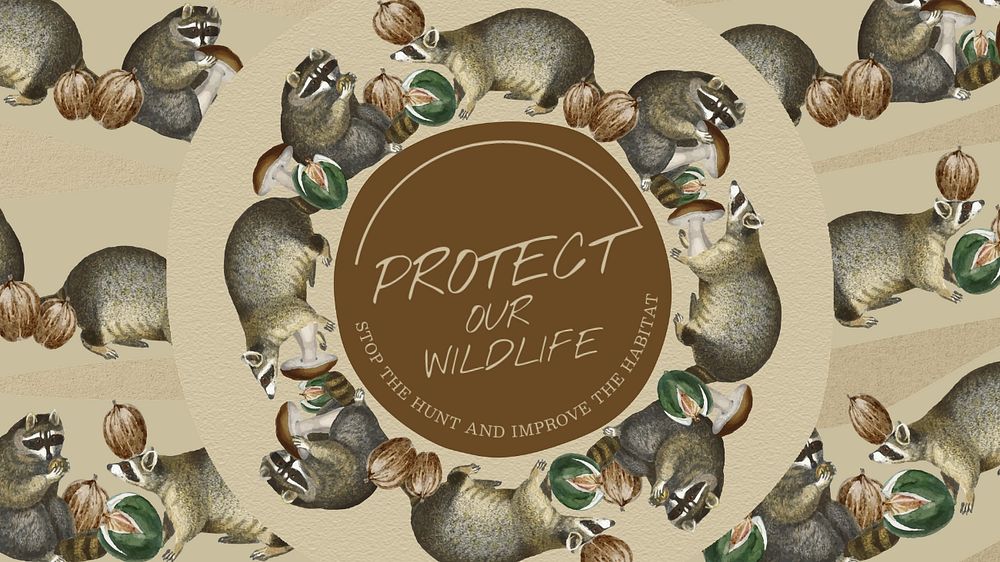 Protect wildlife PowerPoint presentation template, | Free Editable ...