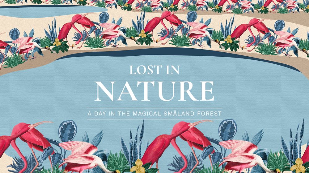 Tropical flamingo PowerPoint presentation template, | Premium Editable ...