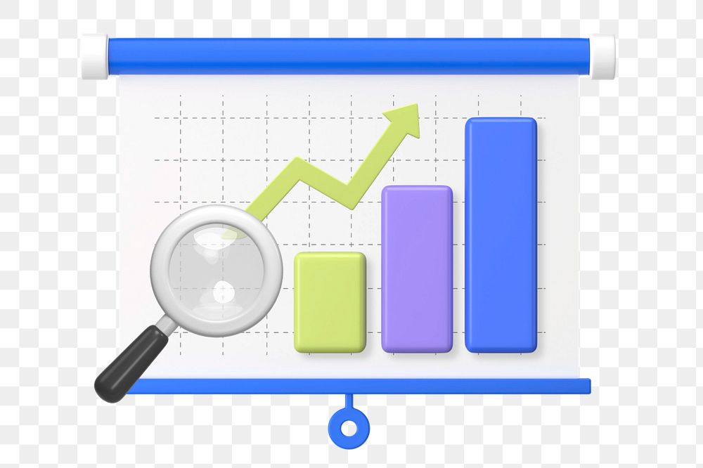 Business growth presentation 3D sticker, | Premium - rawpixel