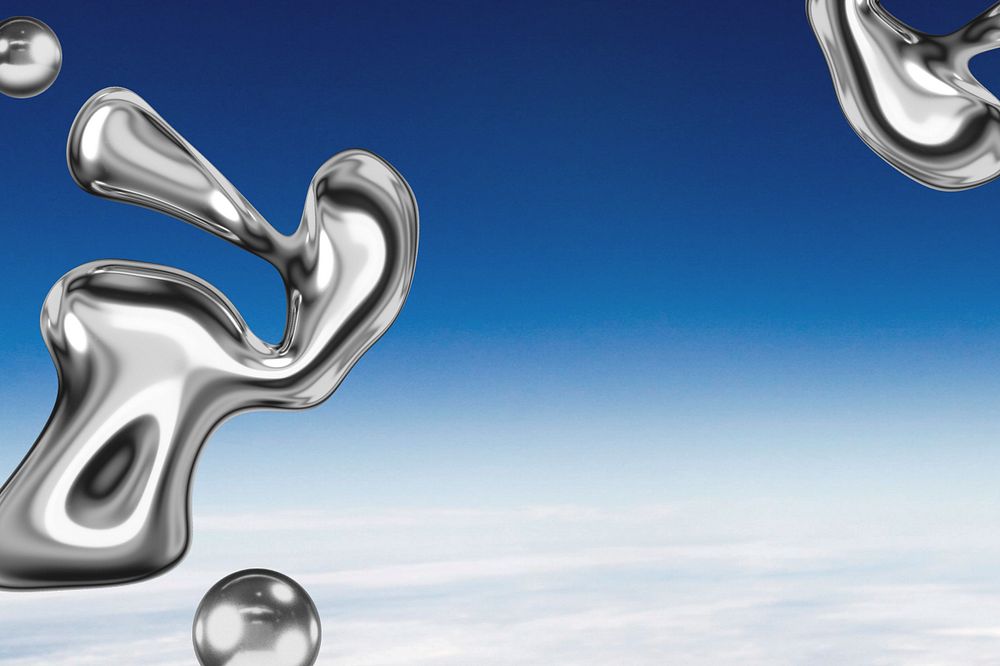 3D liquid metallic border, editable | Premium Editable Design - rawpixel