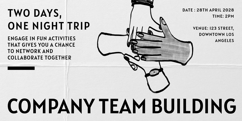 Team building trip Twitter ad | Premium Editable Template - rawpixel