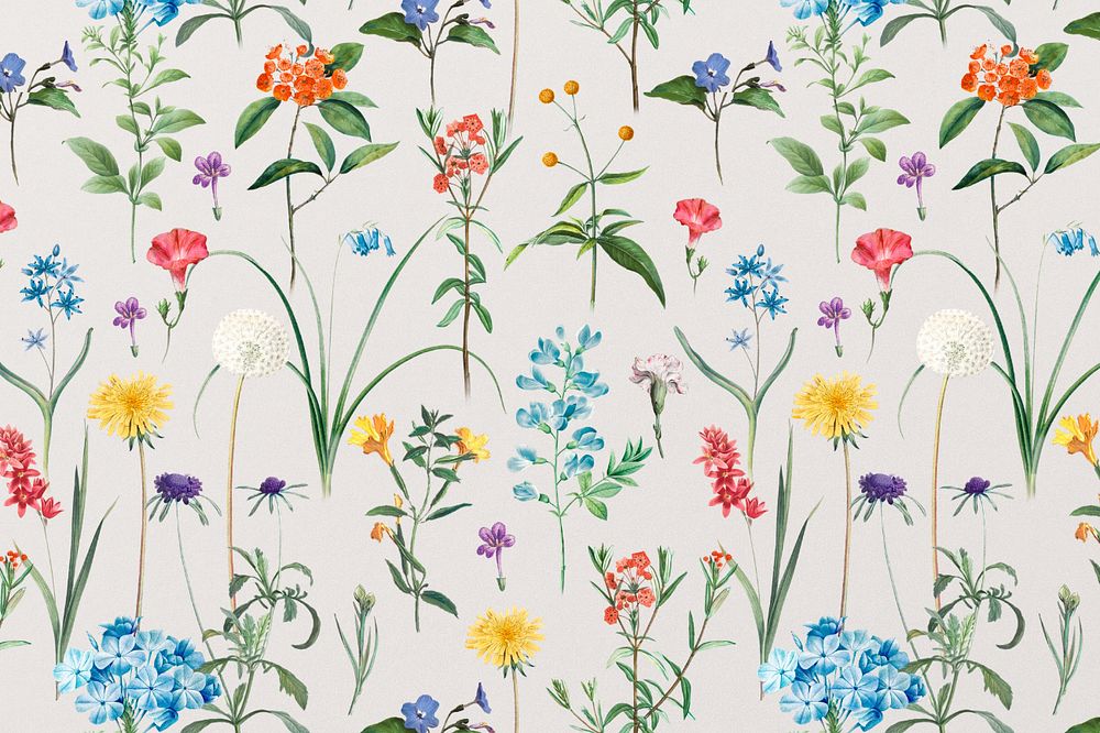 Vintage Spring flower pattern background, | Premium Editable Design ...