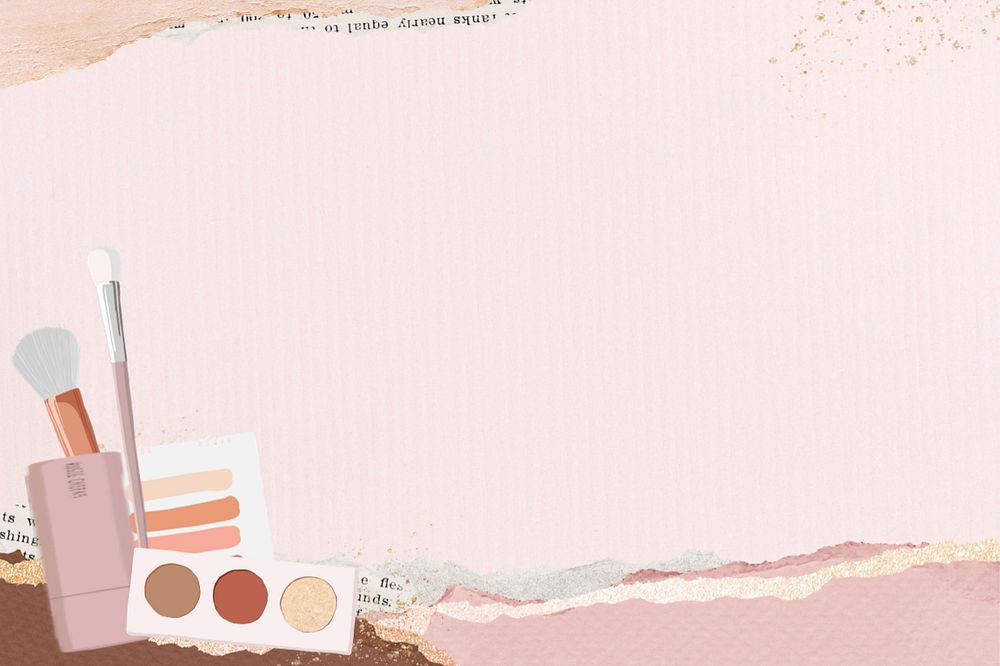 Editable makeup pink background, ripped | Premium Editable Design ...