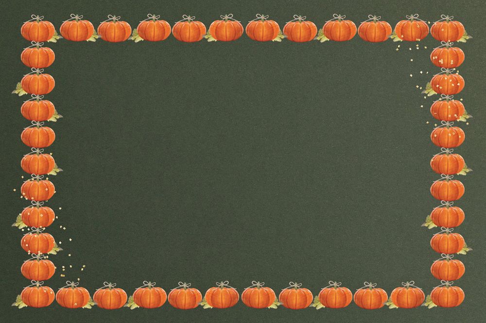 Editable Autumn pumpkin frame, Halloween | Premium Editable Design ...