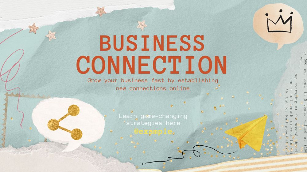 Business connection PowerPoint presentation template, | Premium Collage ...