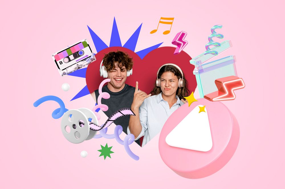 Music entertainment collage remix, editable | Premium Editable Design ...