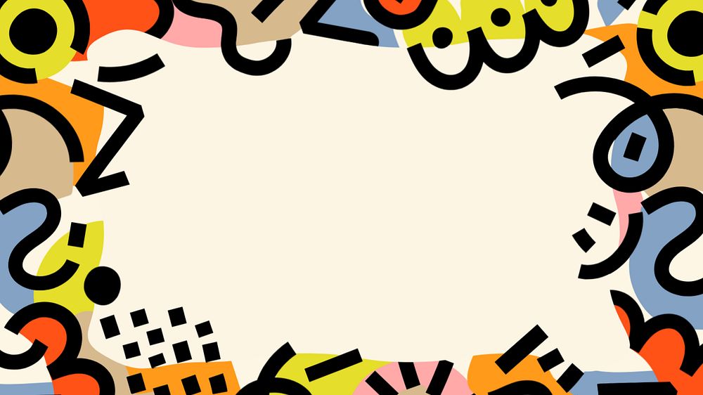 Colorful abstract memphis computer wallpaper, | Free Editable Design ...