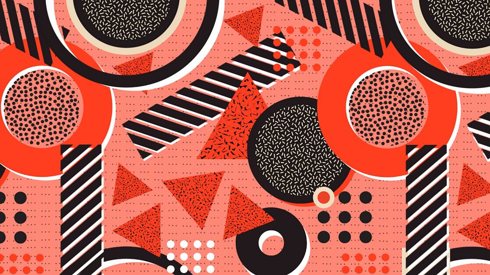 Retro geometric pattern HD wallpaper, | Free Editable Design - rawpixel