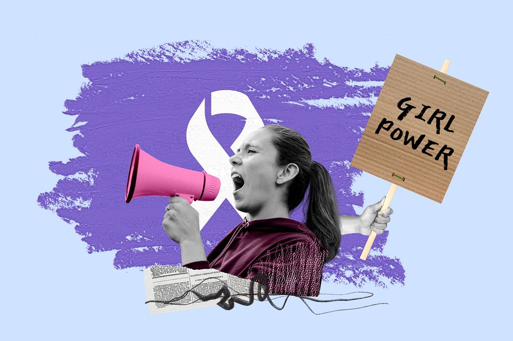 Girl power protest activism photo | Free Editable Design - rawpixel