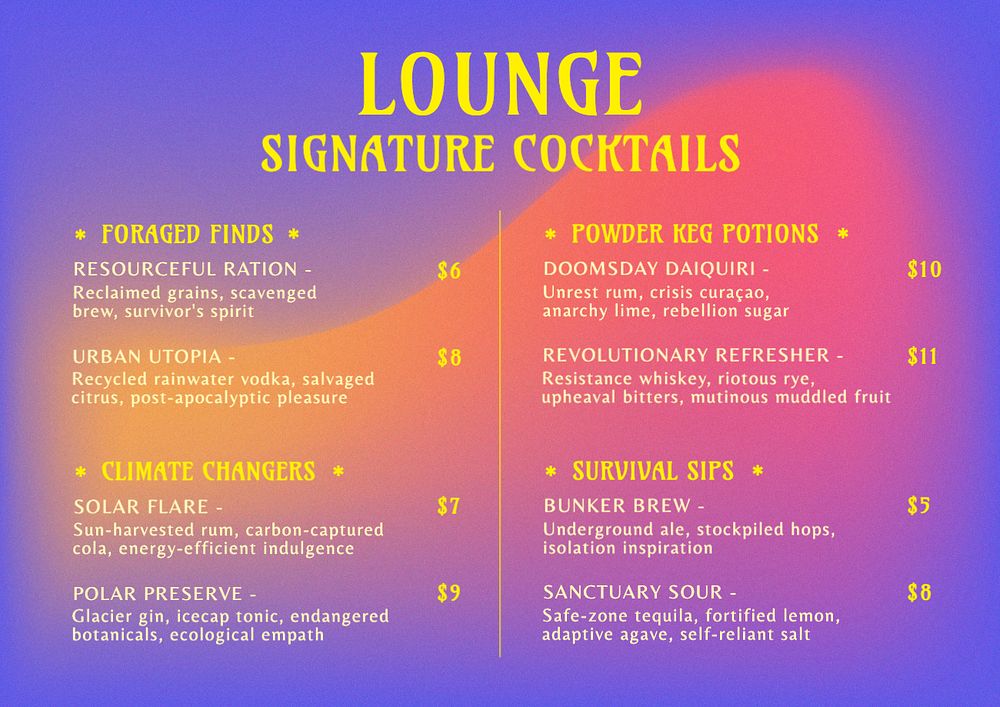 Cocktail menu template, editable design | Premium Editable Template ...